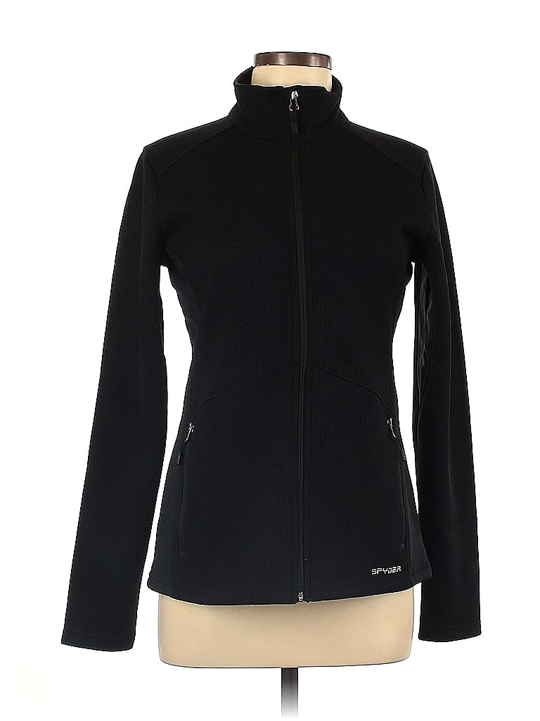 Spyder 100% Polyester Solid Black Track Jacket Size M - 72% off | thredUP