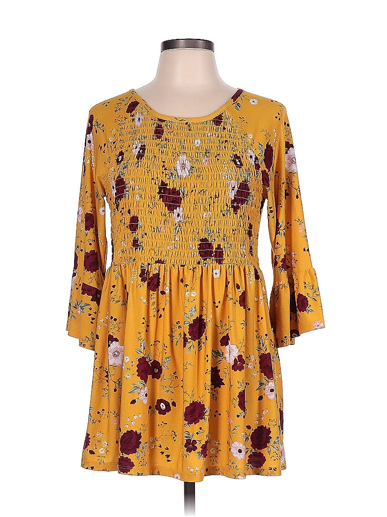 Bobbie Brooks Yellow Casual Dress Size L - 40% off | ThredUp