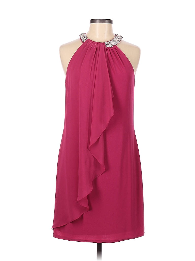 Cache 100% Polyester Solid Pink Cocktail Dress Size 8 - 70% off | thredUP