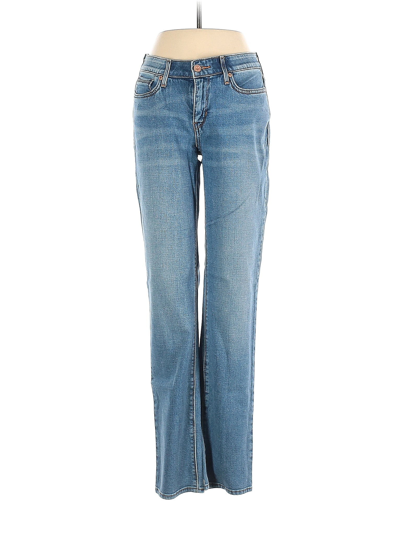 Levi's Solid Blue Jeans Size 4 - 60% off | thredUP
