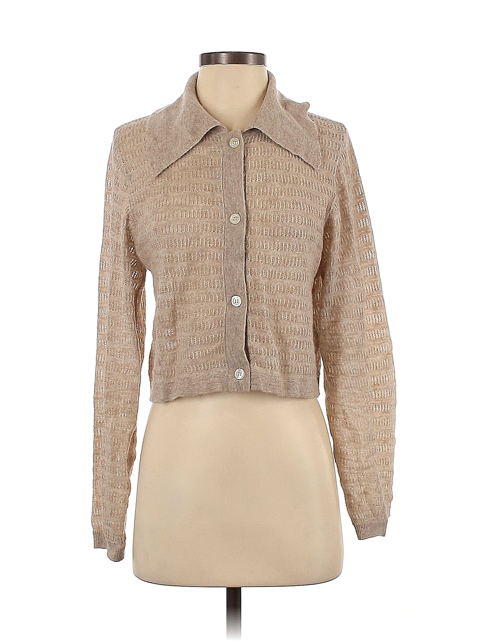 & Other Stories Color Block Tan Cardigan Size XS - 63% off | ThredUp