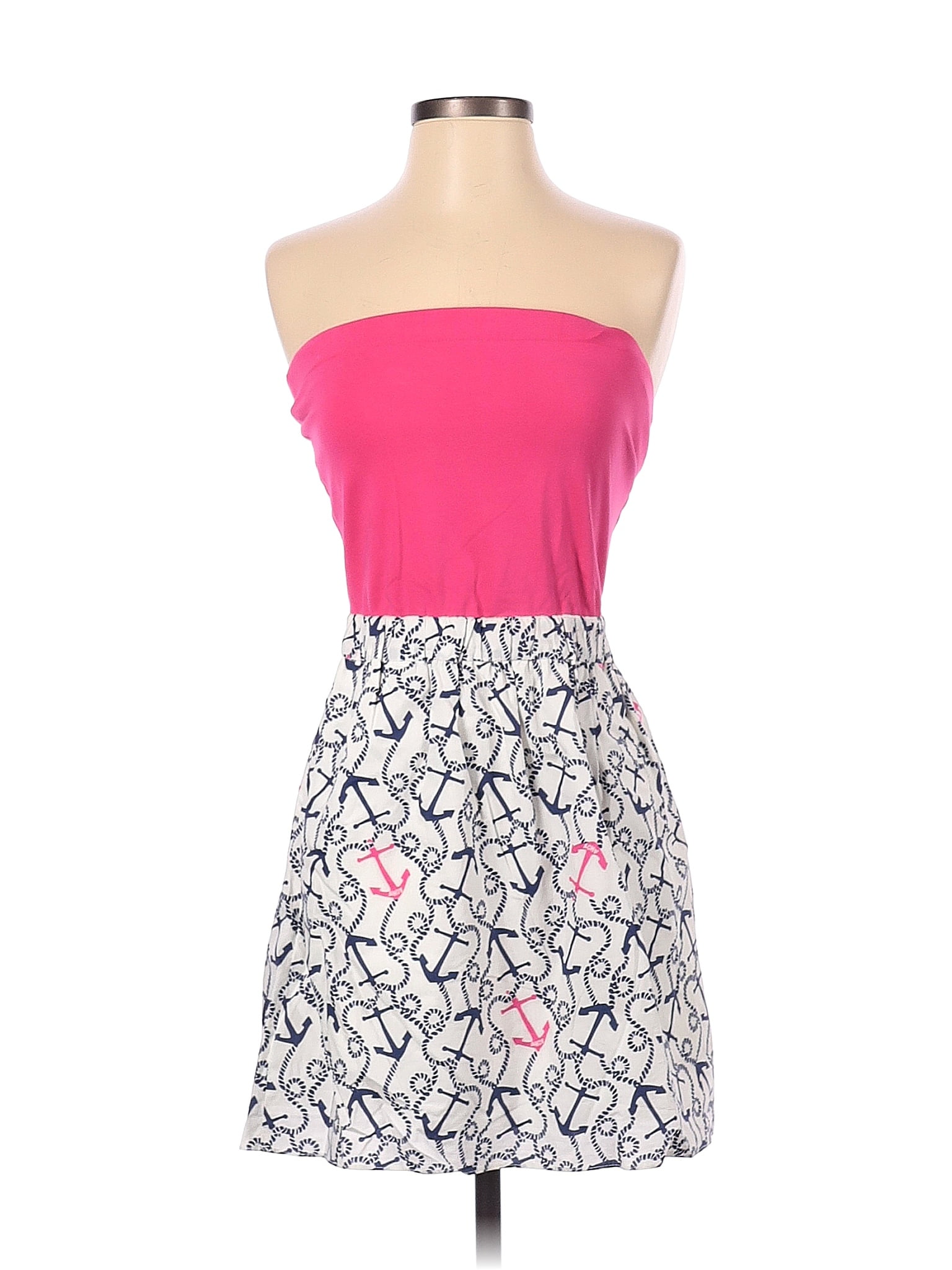 Lilly Pulitzer Color Block Floral Multi Color Pink Casual Dress Size S ...
