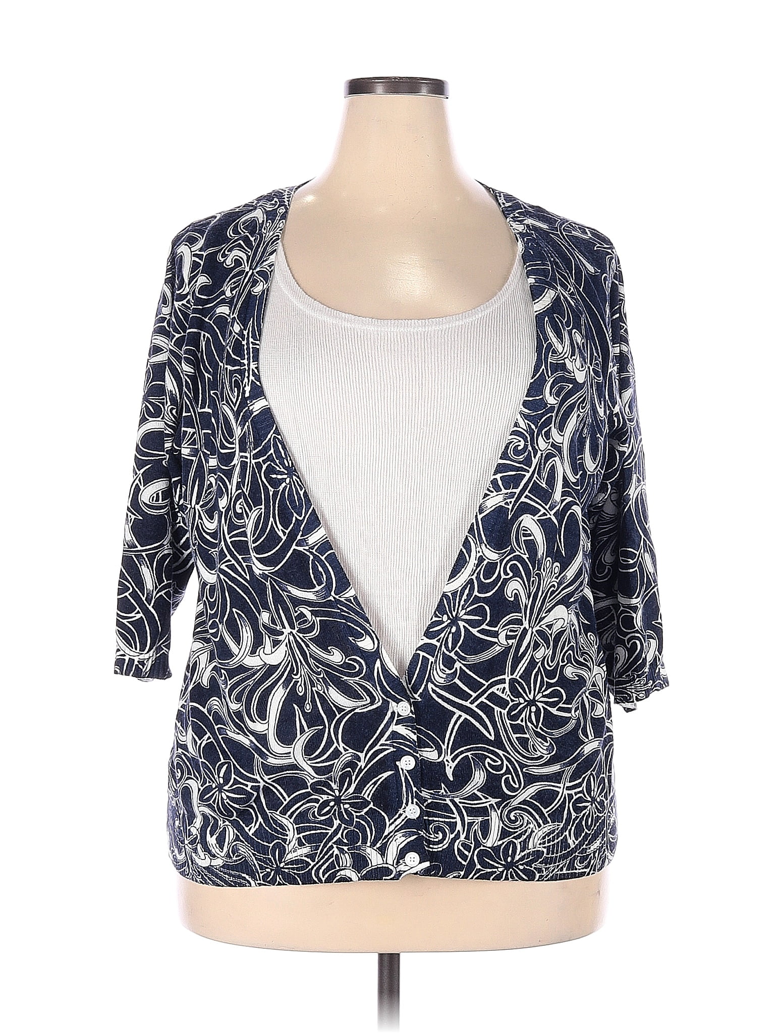 Cathy Daniels 100% Acrylic Color Block Tropical Multi Color Blue ...