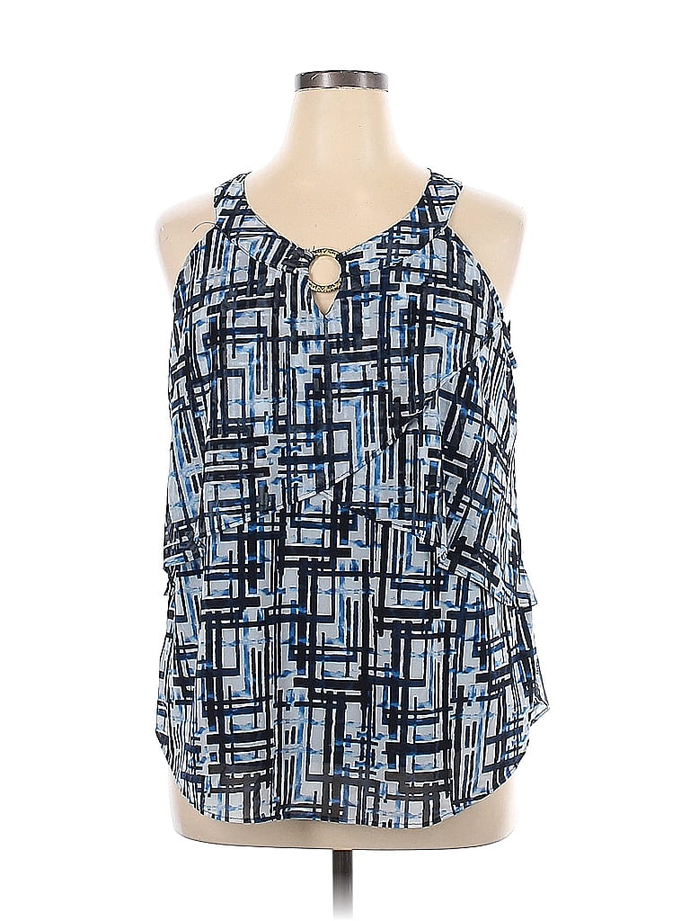 Robert Louis 100% Polyester Blue Sleeveless Blouse Size XL - 63% off ...