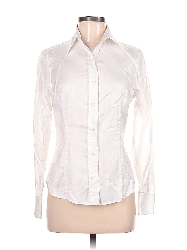 ETRO Solid White Long Sleeve Blouse Size 44 (IT) - 85% off | thredUP