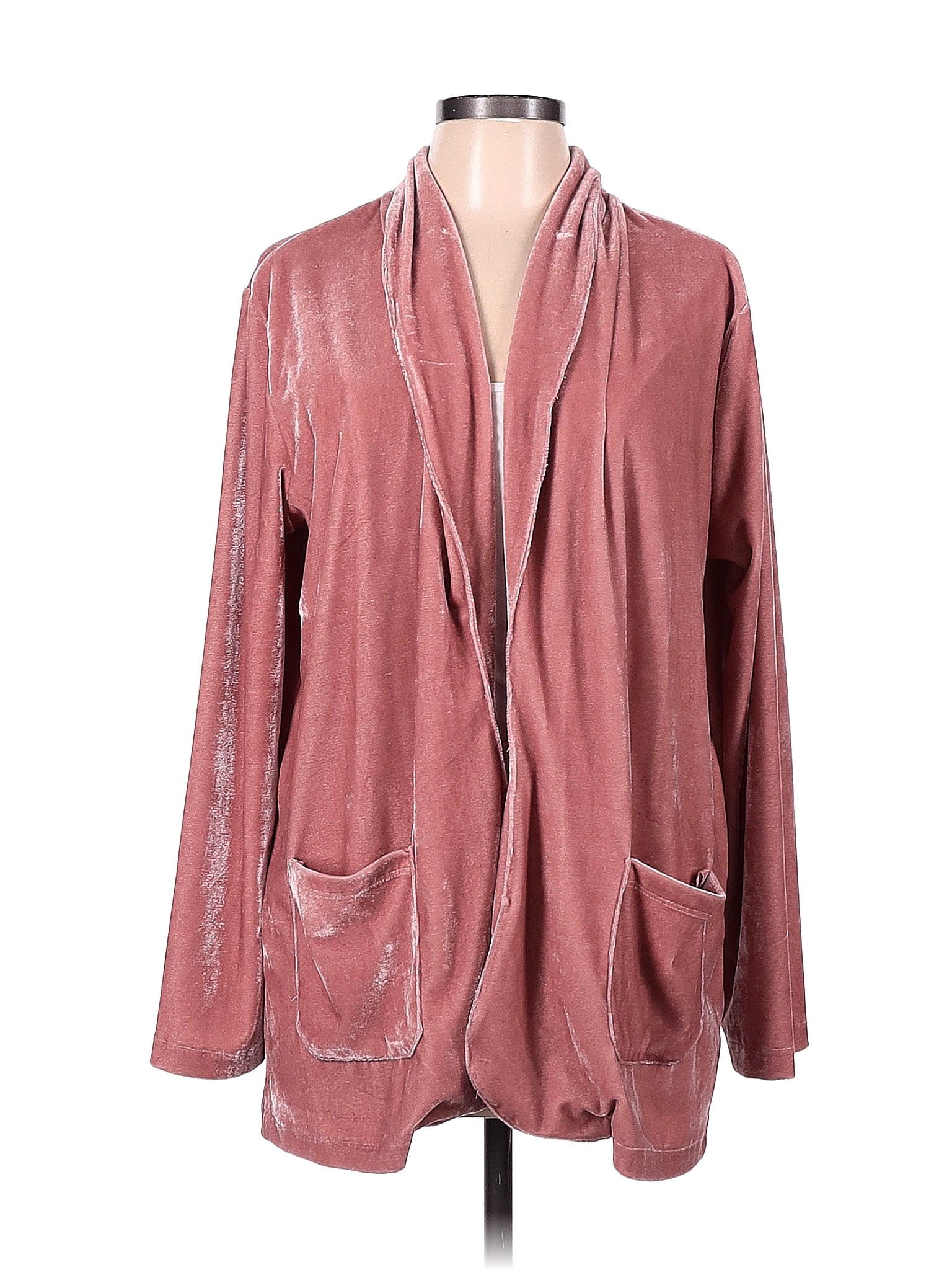 Peppermint Solid Pink Jacket Size M - 60% off | thredUP