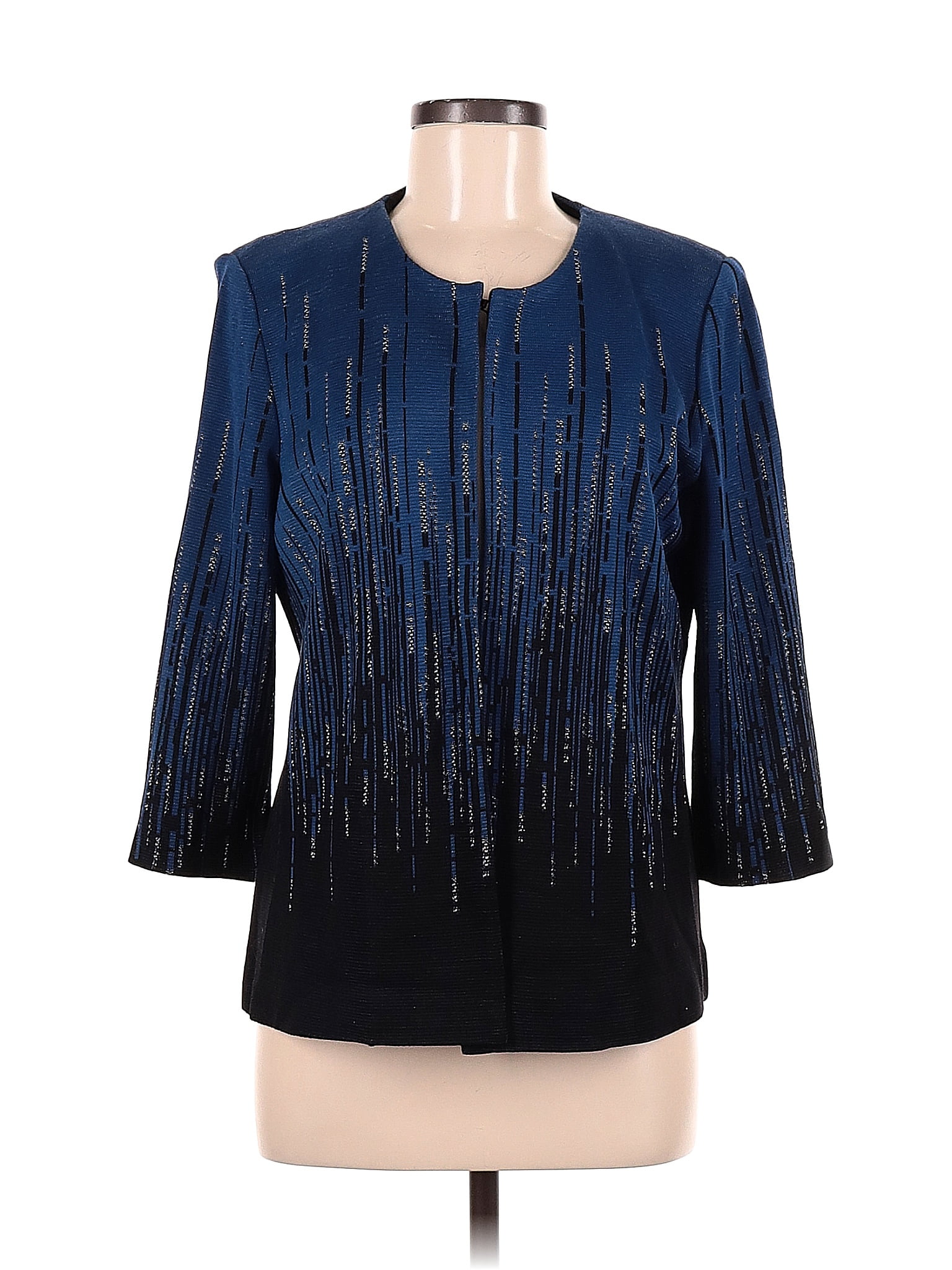 misook Stripes Black Blue Jacket Size M - 84% off | thredUP