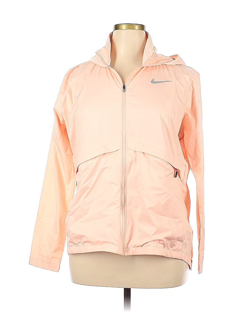 Nike 100% Polyester Orange Windbreaker Size XL - 64% off | thredUP