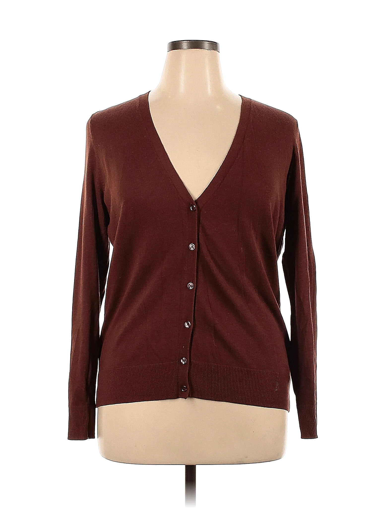 Amazon Essentials Color Block Solid Brown Cardigan Size XL - 60% off ...