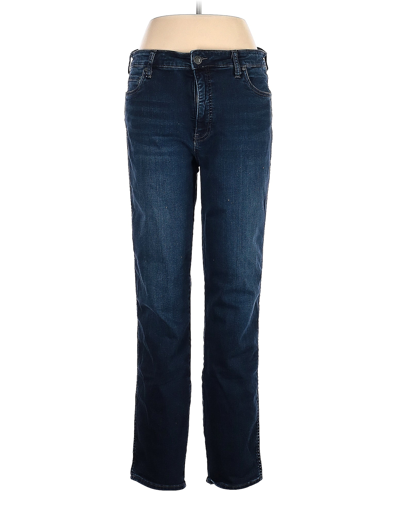 Kut from the Kloth Solid Blue Jeans Size 12 - 61% off | thredUP