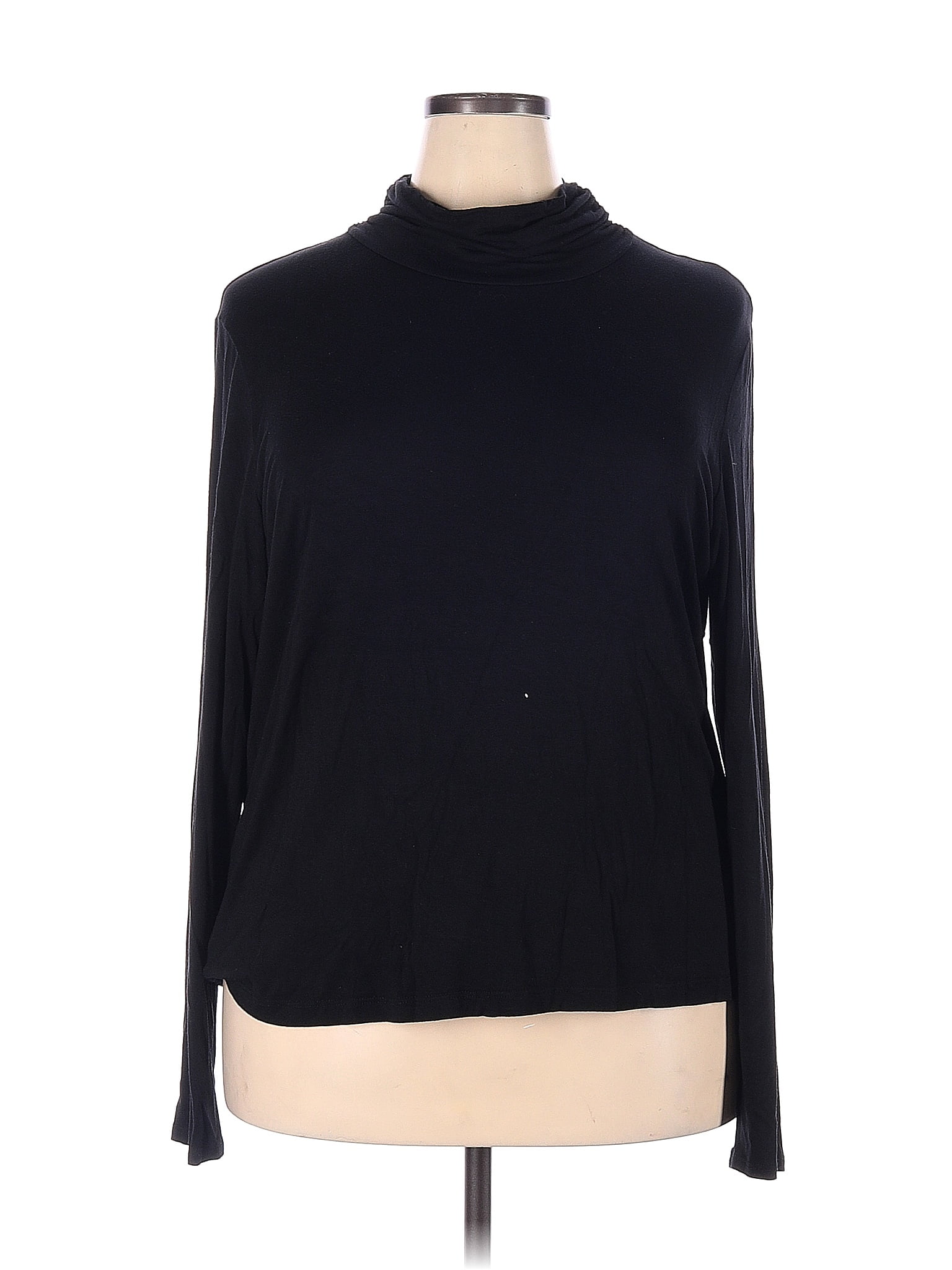Leo And Nicole Black Long Sleeve Top Size 2x Plus 51 Off Thredup