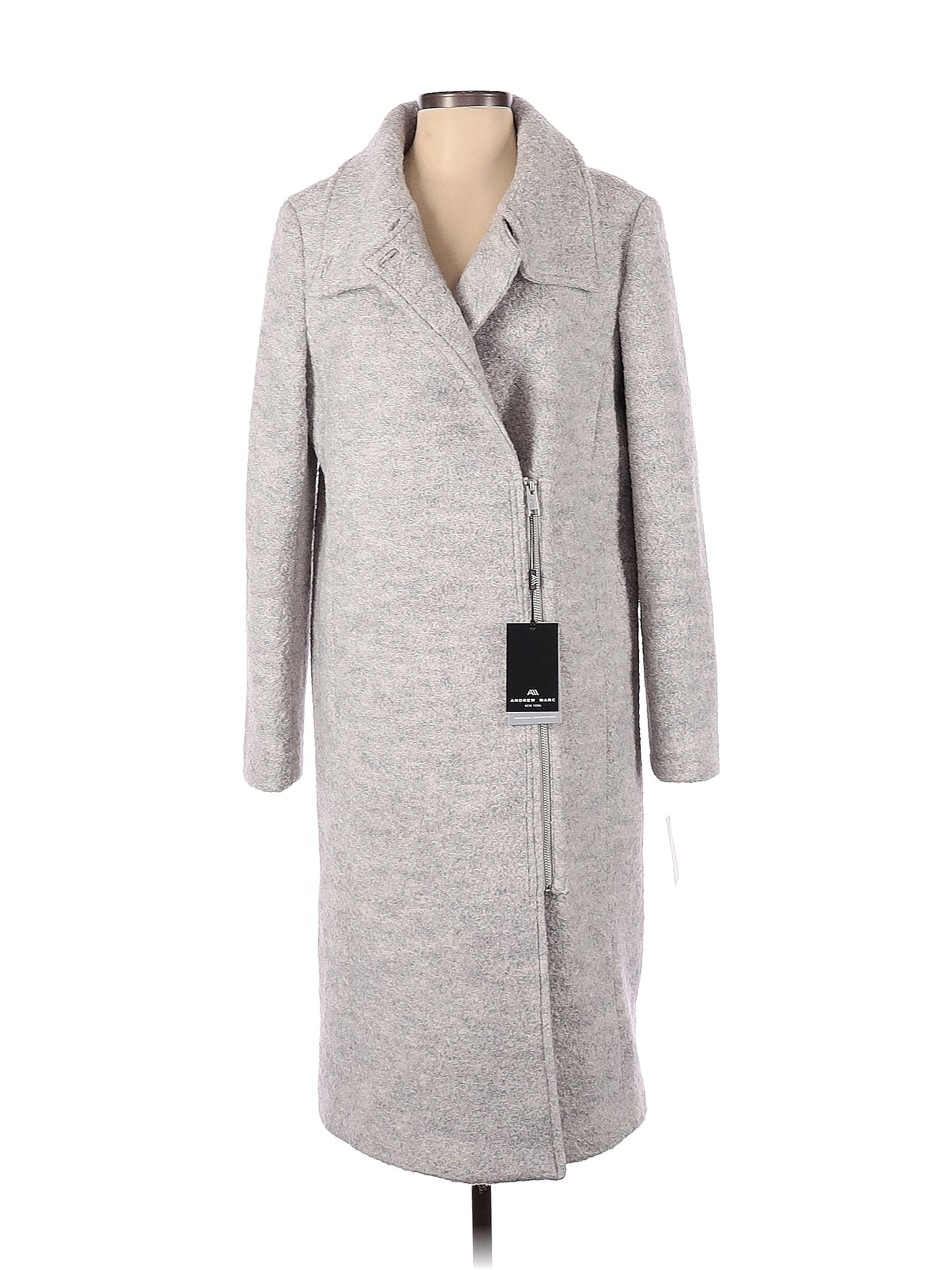 Andrew Marc Gray Coat Size S - 37% off | thredUP