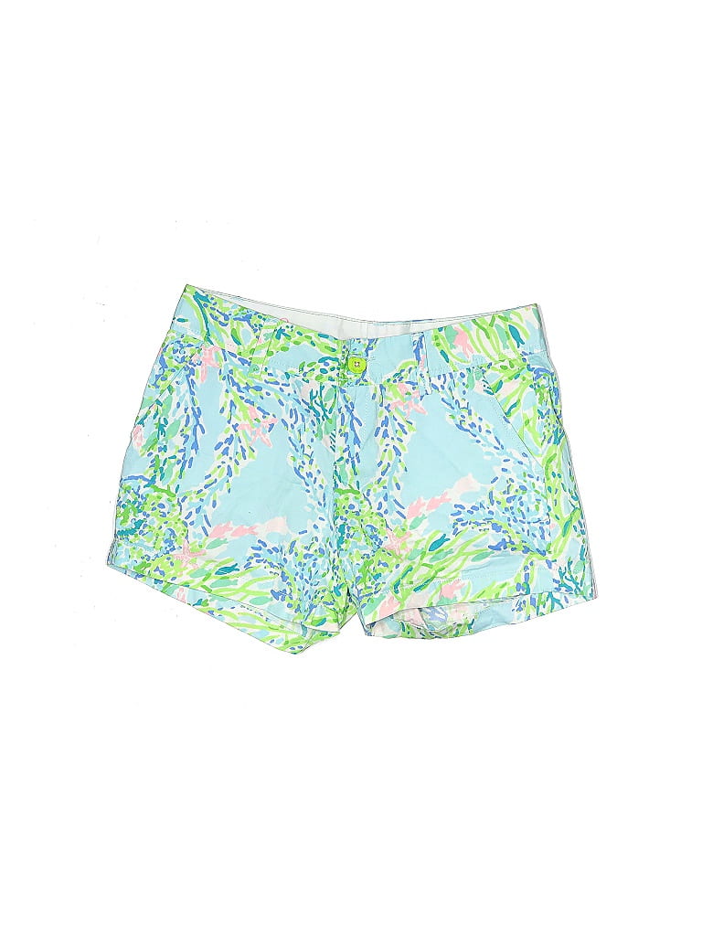 Lilly Pulitzer 100 Cotton Blue Khaki Shorts Size 4 74 Off Thredup