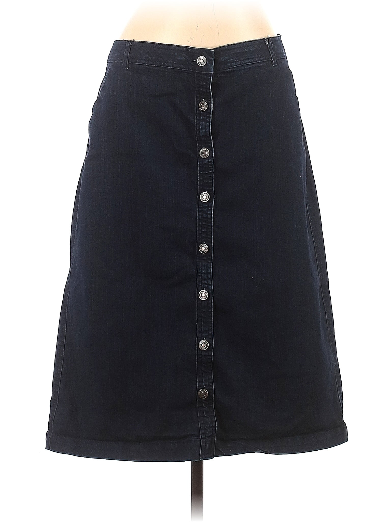 Laura Scott Solid Blue Denim Skirt Size 16 - 36% off | thredUP