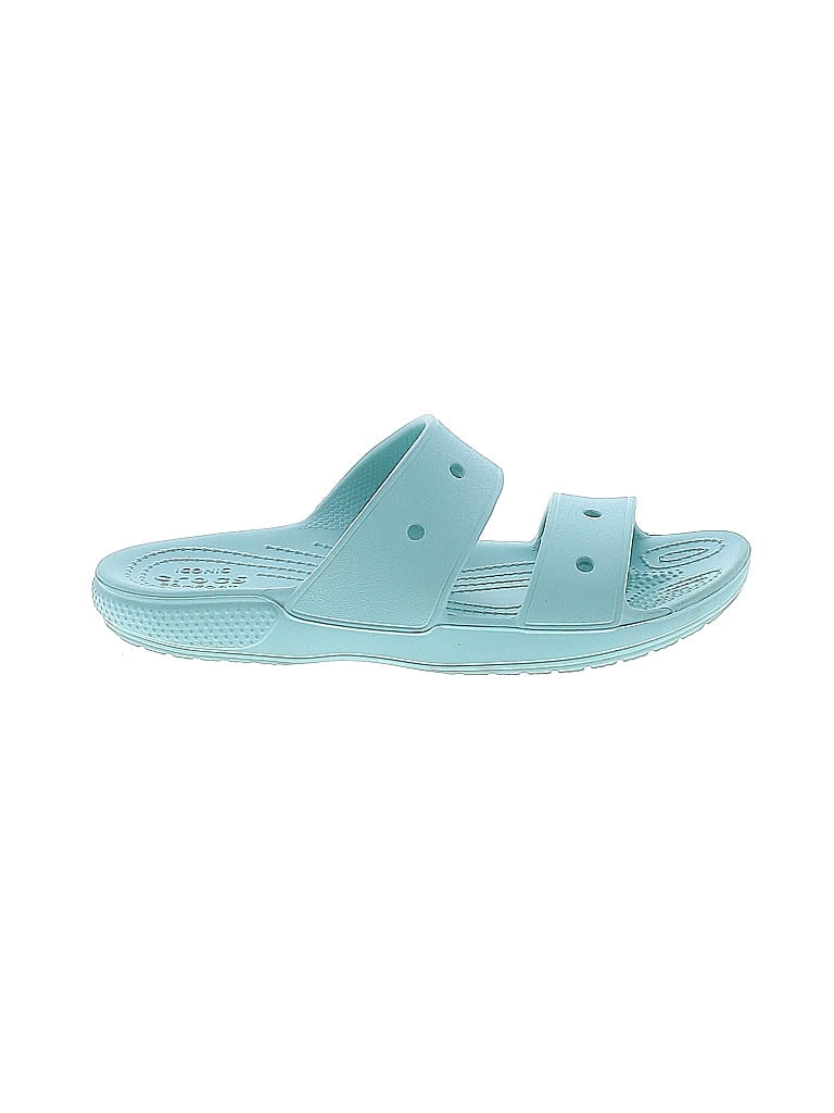 Crocs Solid Blue Teal Sandals Size 7 - 31% off | thredUP