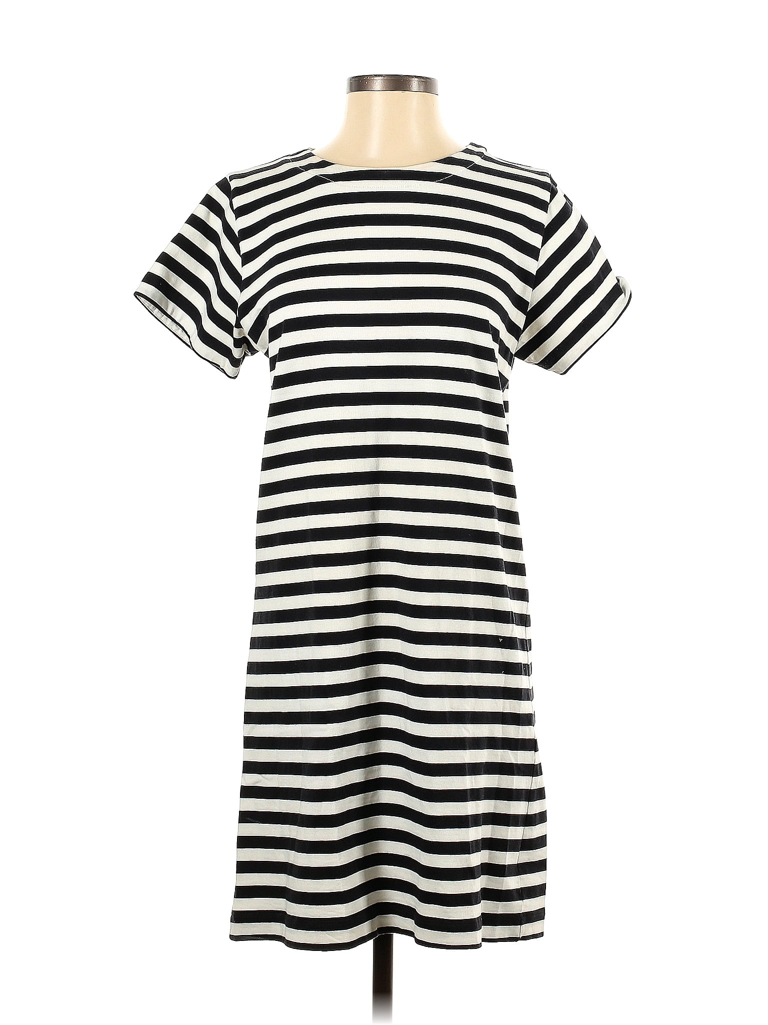 Cos 100 Cotton Stripes Multi Color Black Casual Dress Size S 76 Off