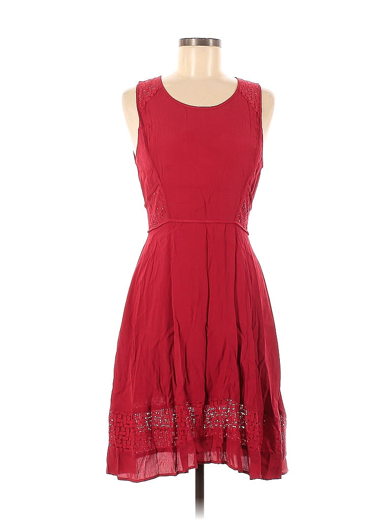 Aijek Solid Red Cocktail Dress Size Med (2) - 77% off | ThredUp