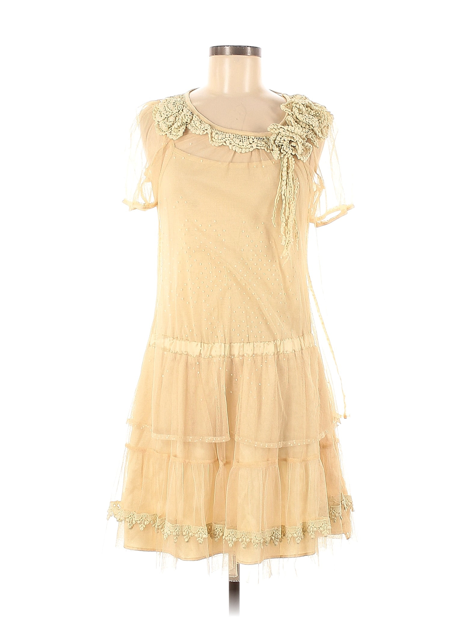 Ryu 100% Polyester Yellow Casual Dress Size M - 74% off | thredUP