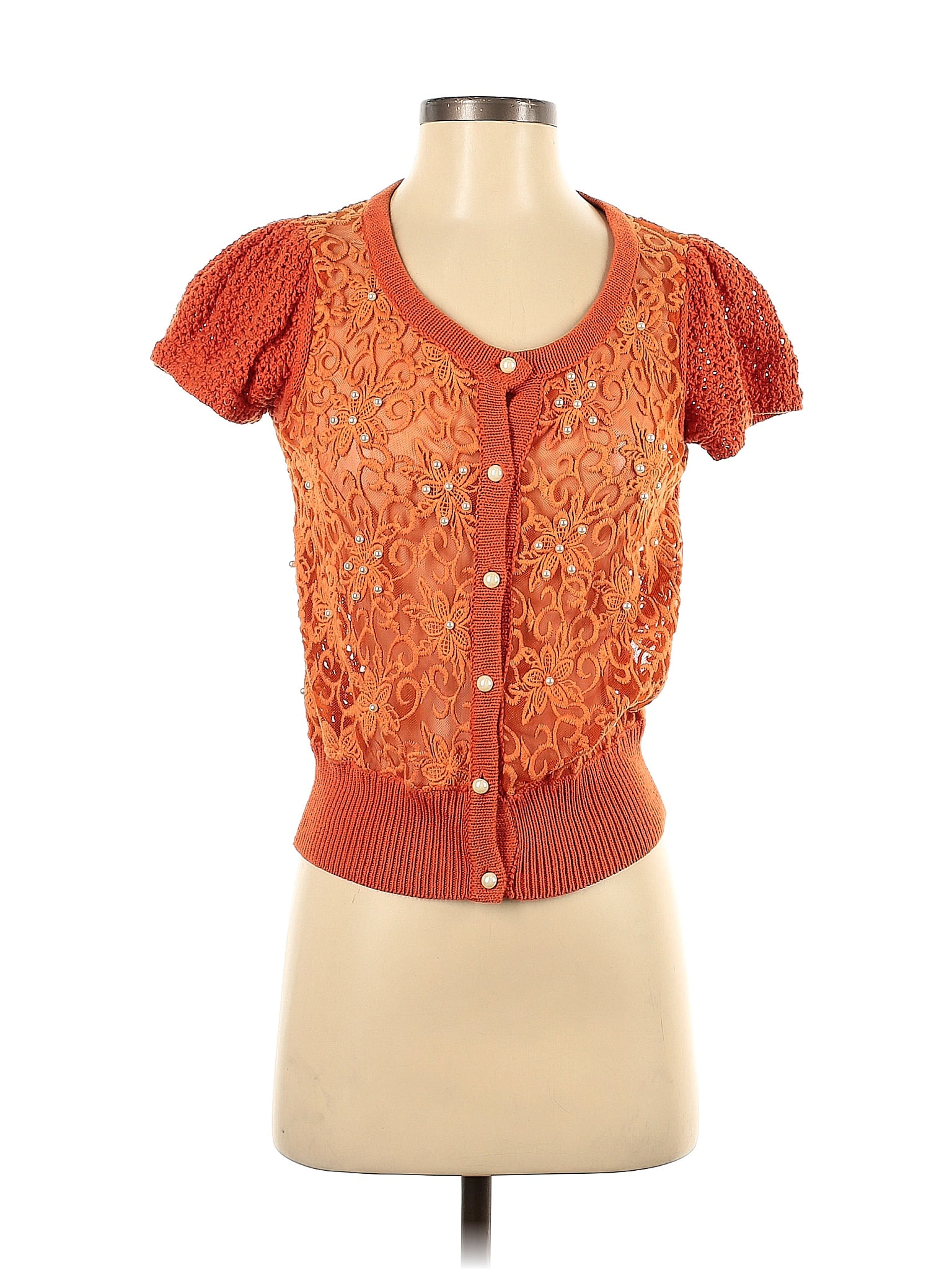 Ryu 100% Acrylic Orange Cardigan Size S - 67% off | thredUP