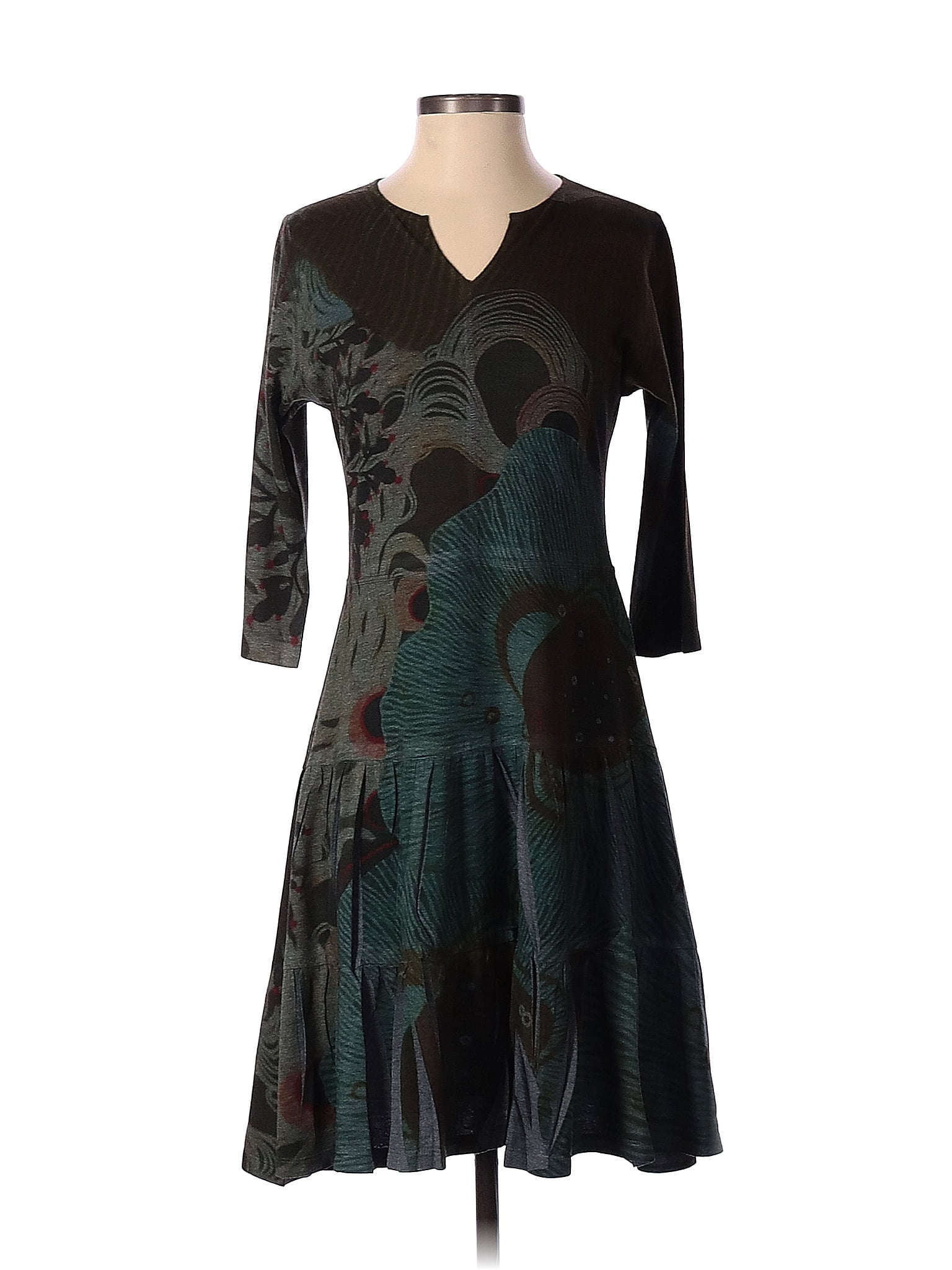 Atelier 5 by Gozde Yilmaz Jacquard Floral Motif Graphic Black Casual ...