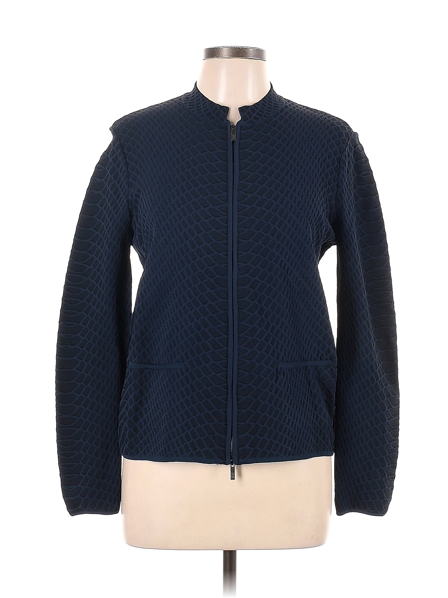 Armani Collezioni Solid Teal Blue Jacket Size 10 - 86% off | thredUP