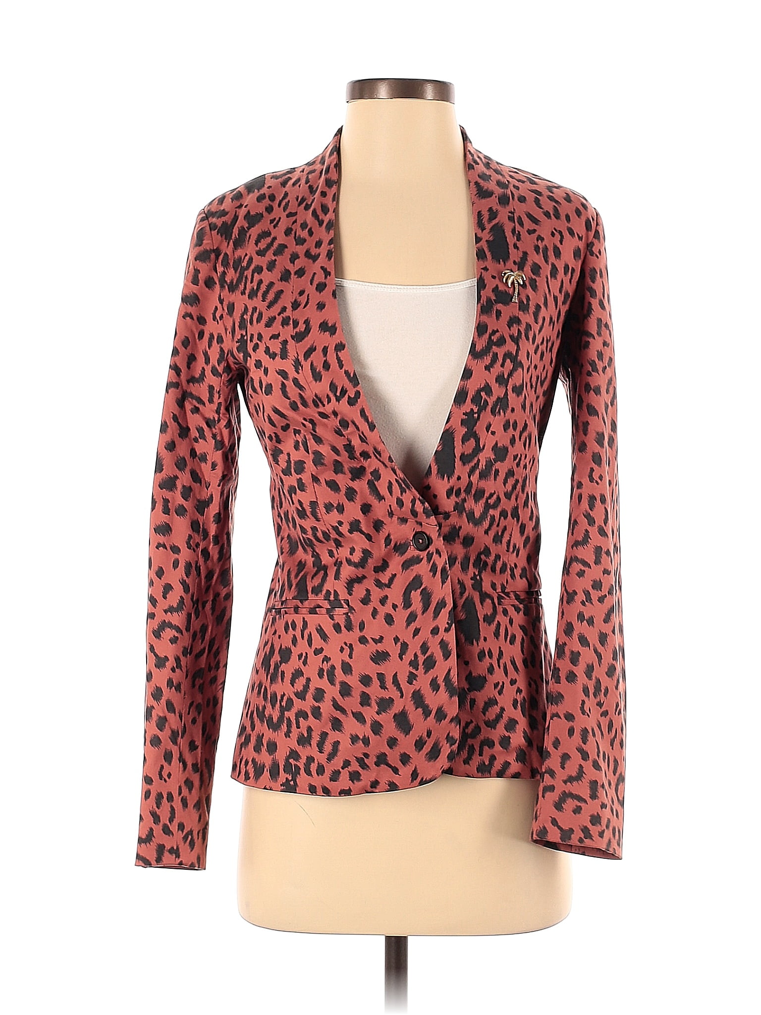 Scotch & Soda Leopard Print Pink Red Blazer Size XS - 77% off | thredUP
