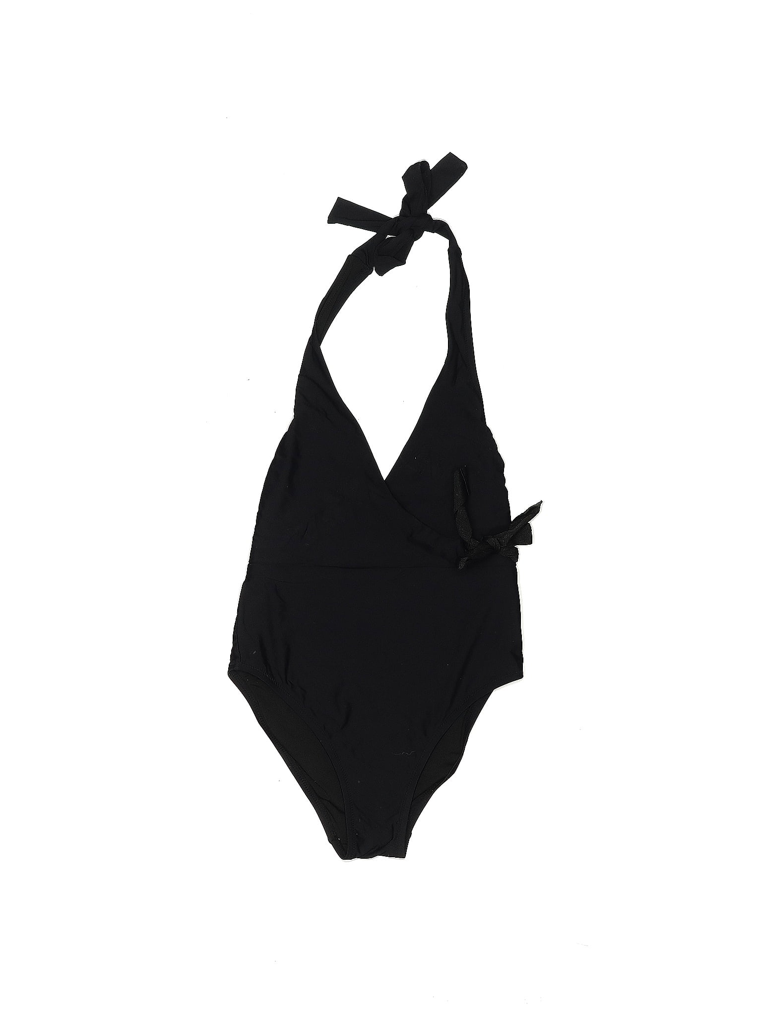 J Crew Solid Black One Piece Swimsuit Size 4 74 Off Thredup