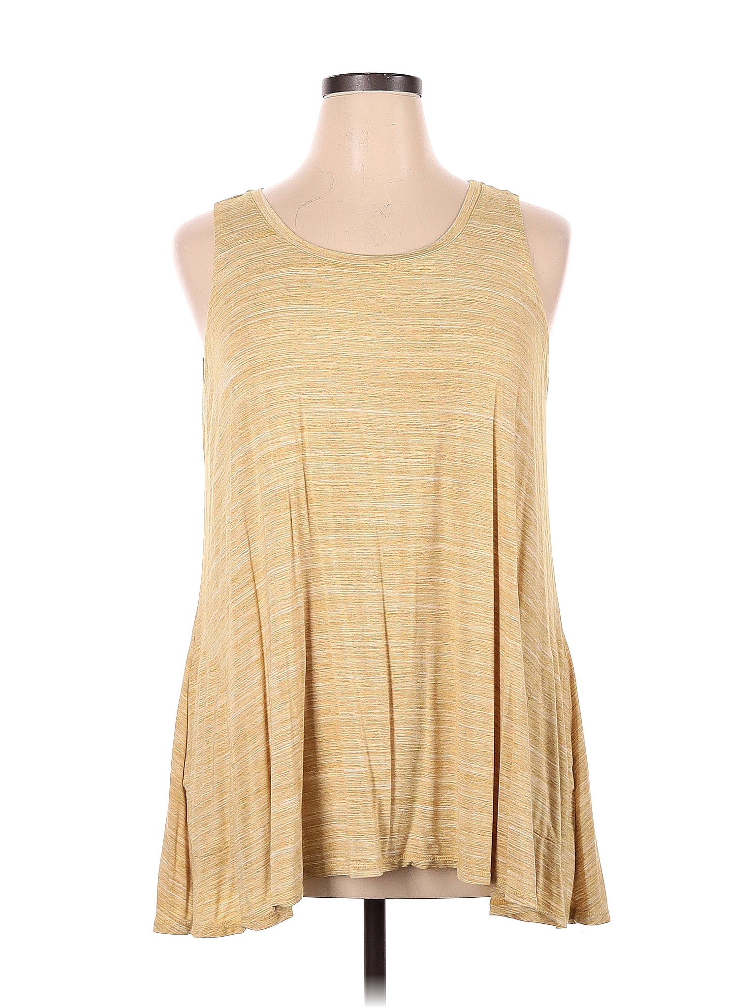 LOGO by Lori Goldstein Gold Sleeveless Top Size XL - 64% off | thredUP
