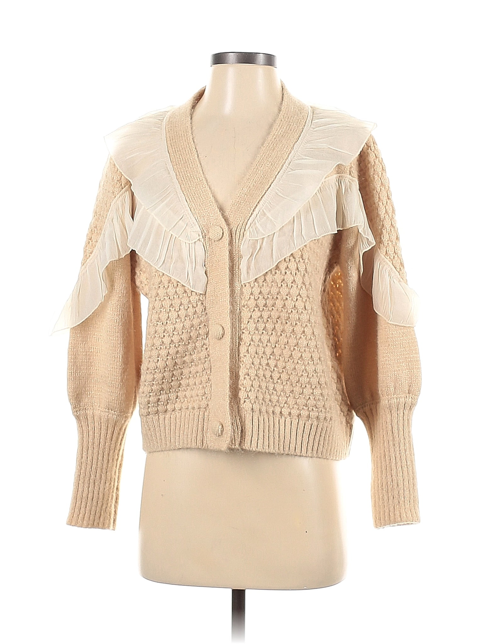 J.ING Tan Cardigan One Size - 63% off | thredUP