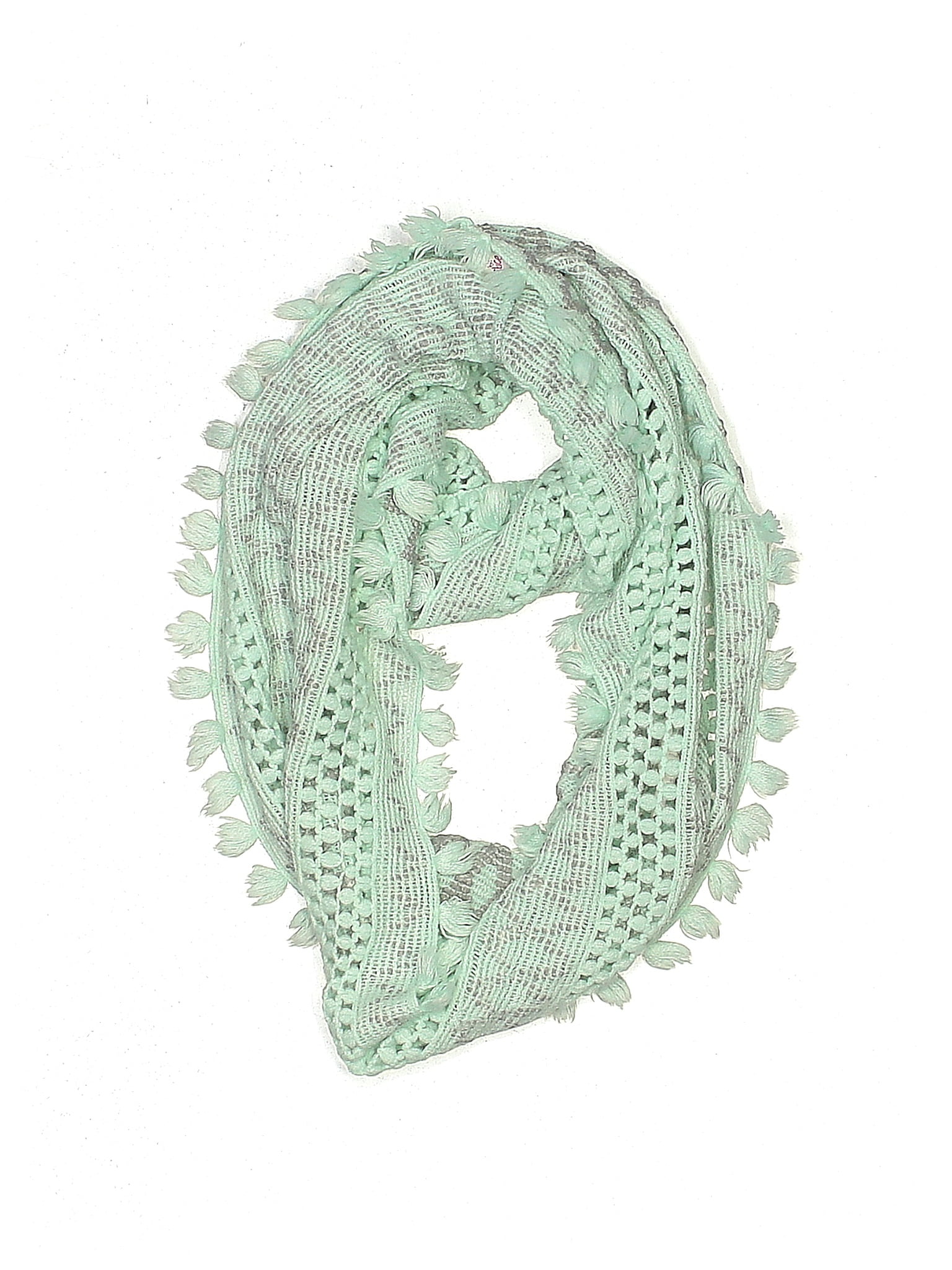 Justice 100% Acrylic Solid Green Blue Scarf Size Fits all women - 44% ...