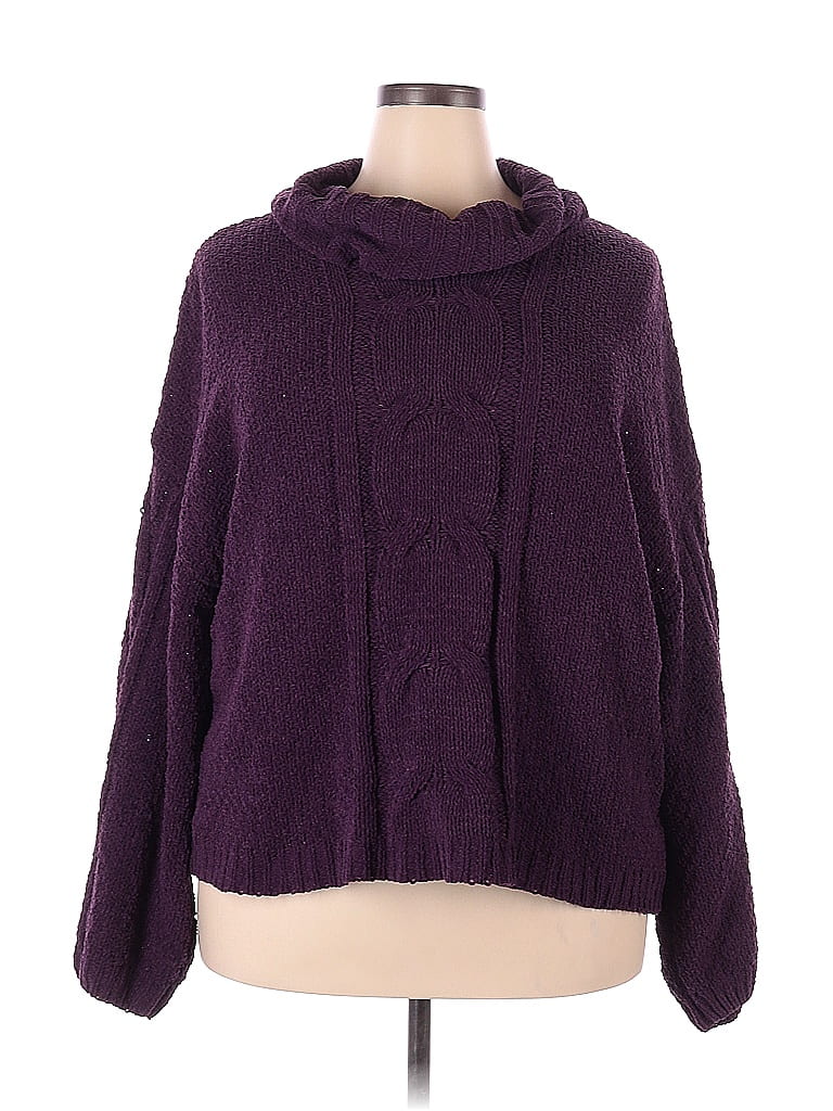 Seven7 100% Polyester Purple Pullover Sweater Size XXL - 70% off | thredUP