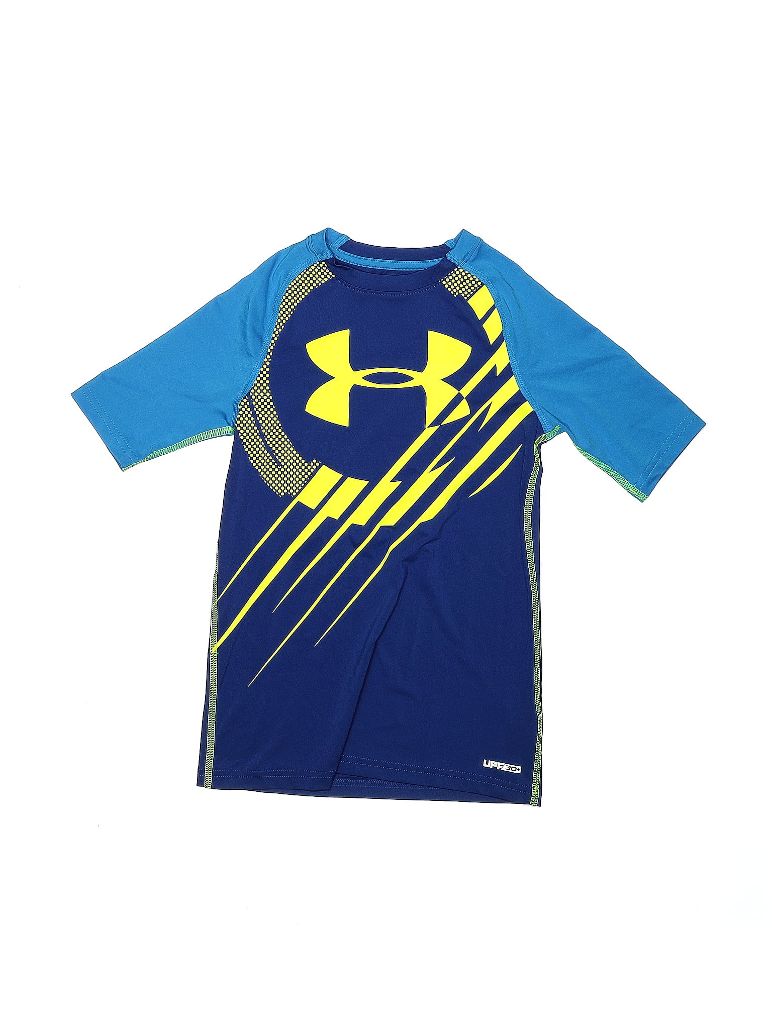 Under Armour Color Block Blue Active T-Shirt Size S (Youth) - 56% off ...