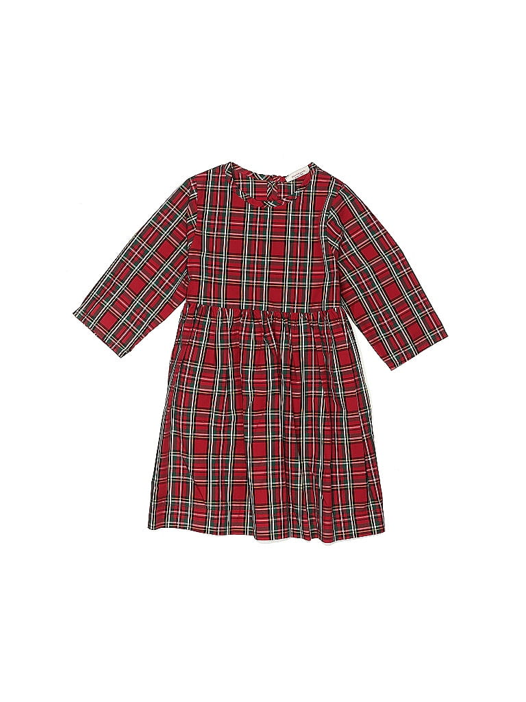 Smiling Button Plaid Argyle Red Dress Size 6 - 85% off | ThredUp