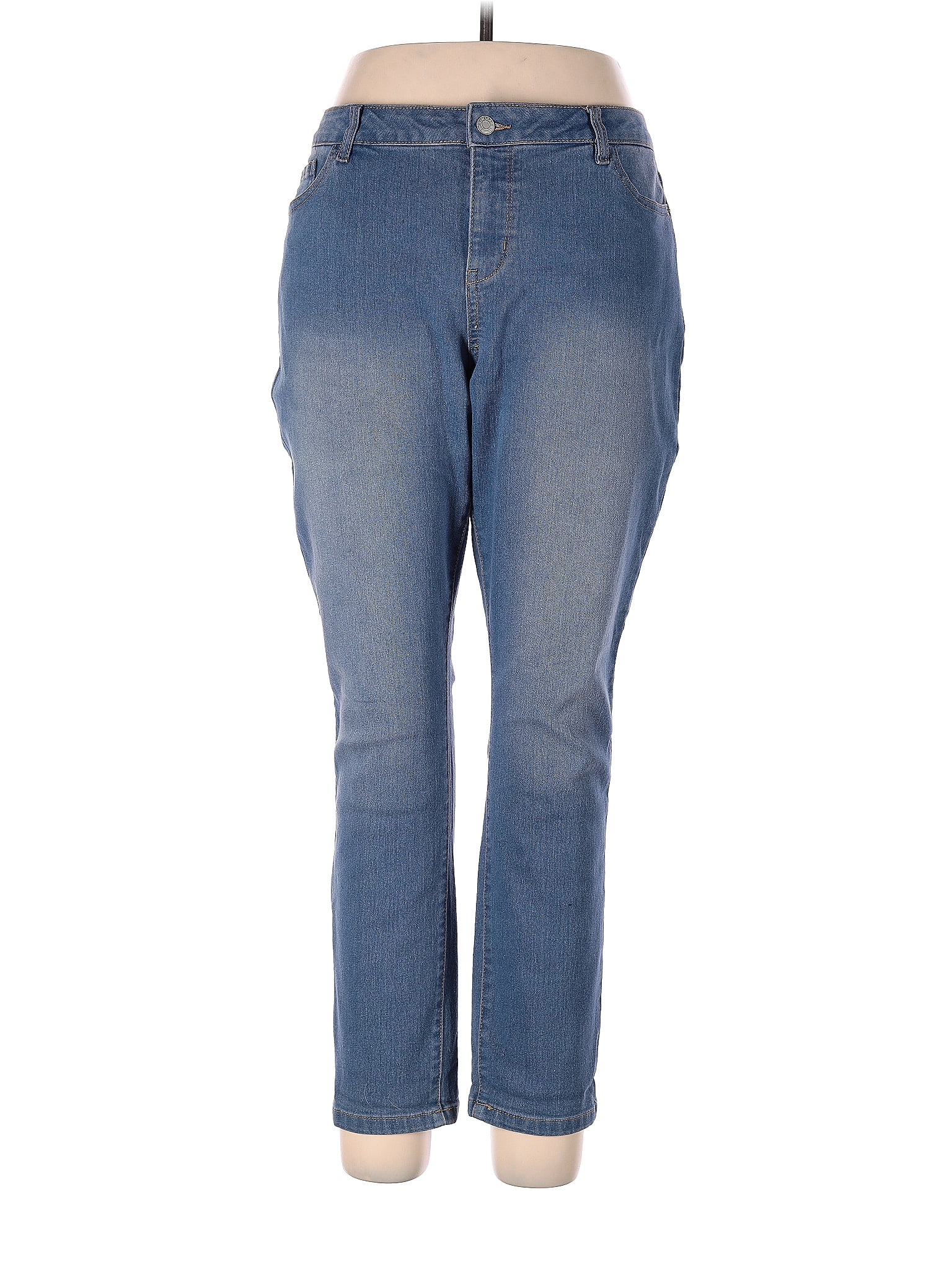 Soho Solid Blue Jeans Size 18 (Plus) - 77% off | ThredUp