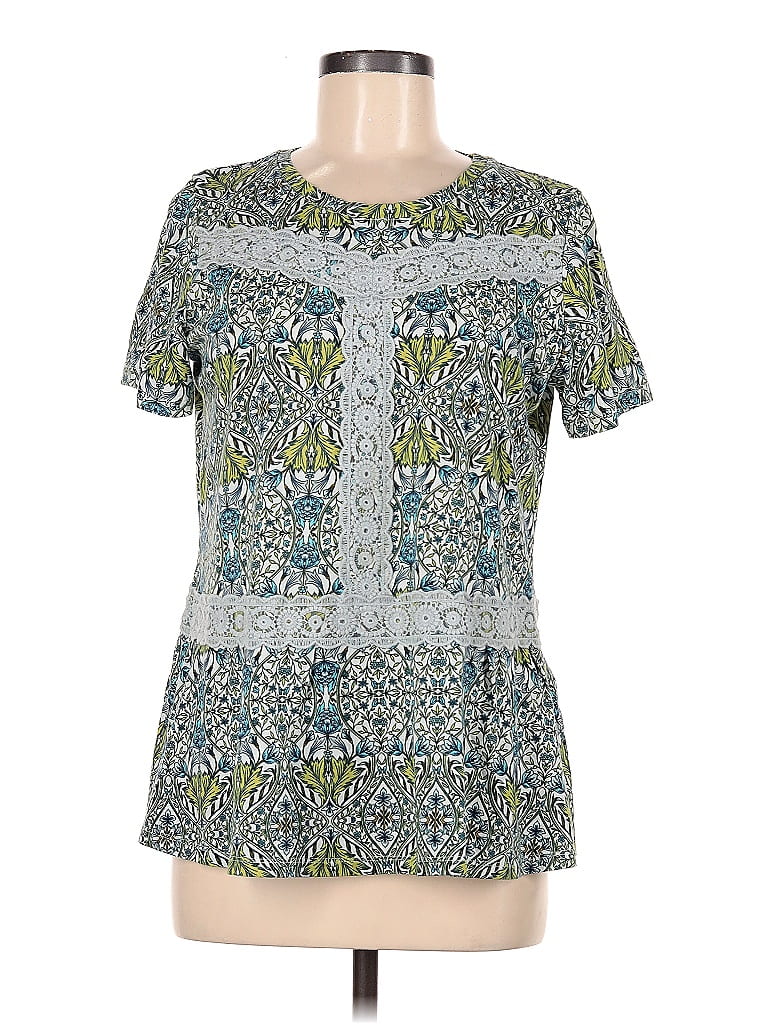 Logo By Lori Goldstein Green Short Sleeve Top Size M 66 Off Thredup