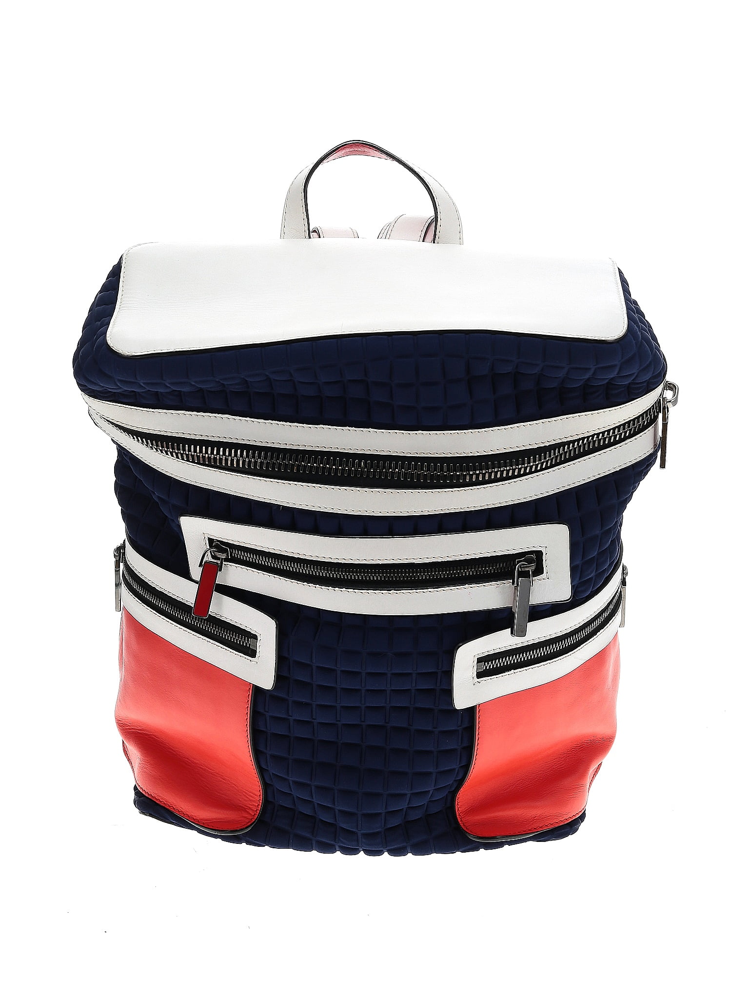 Christian Louboutin Graphic Blue Neoprene and Leather Backpack One Size ...