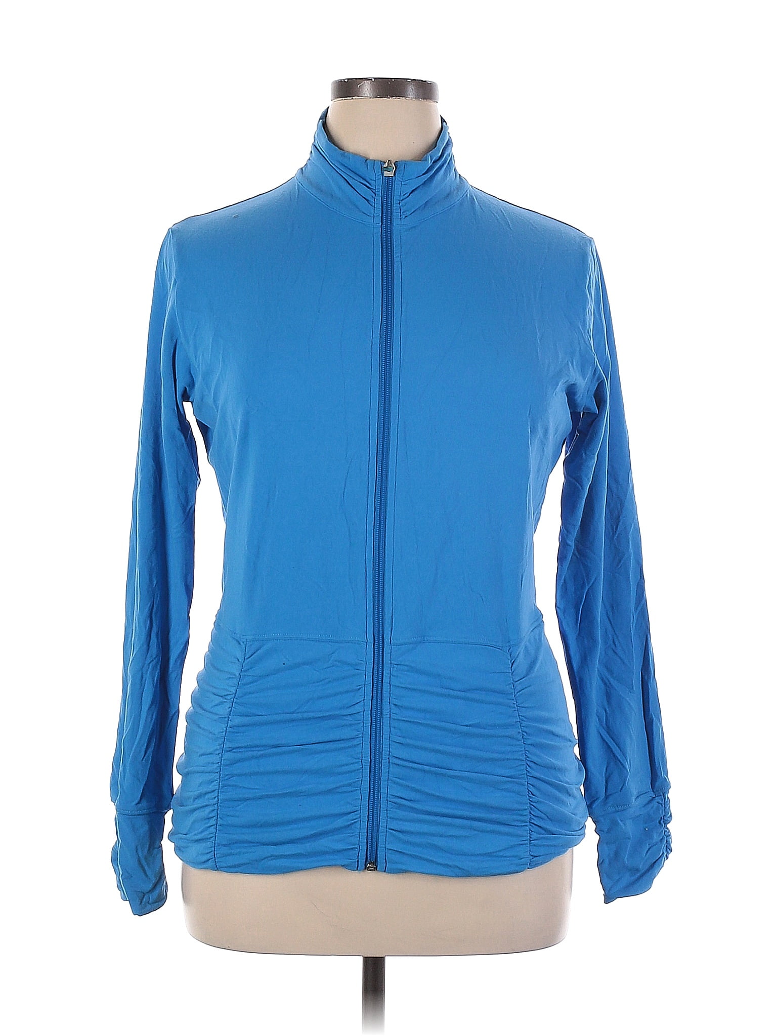 lucy Solid Blue Track Jacket Size XL - 62% off | thredUP