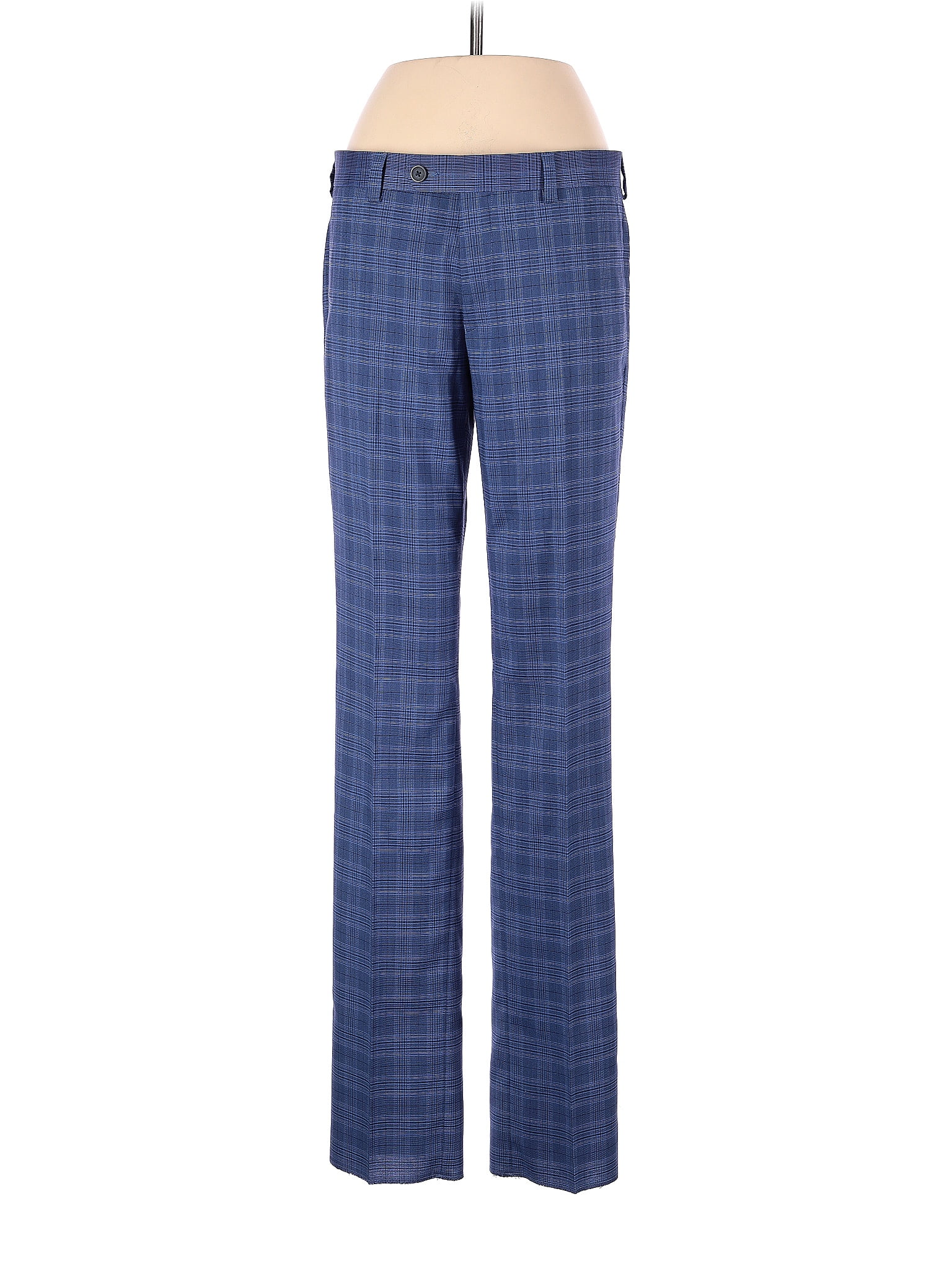 Andrew Marc Plaid Blue Dress Pants Size 14 - 70% off | thredUP