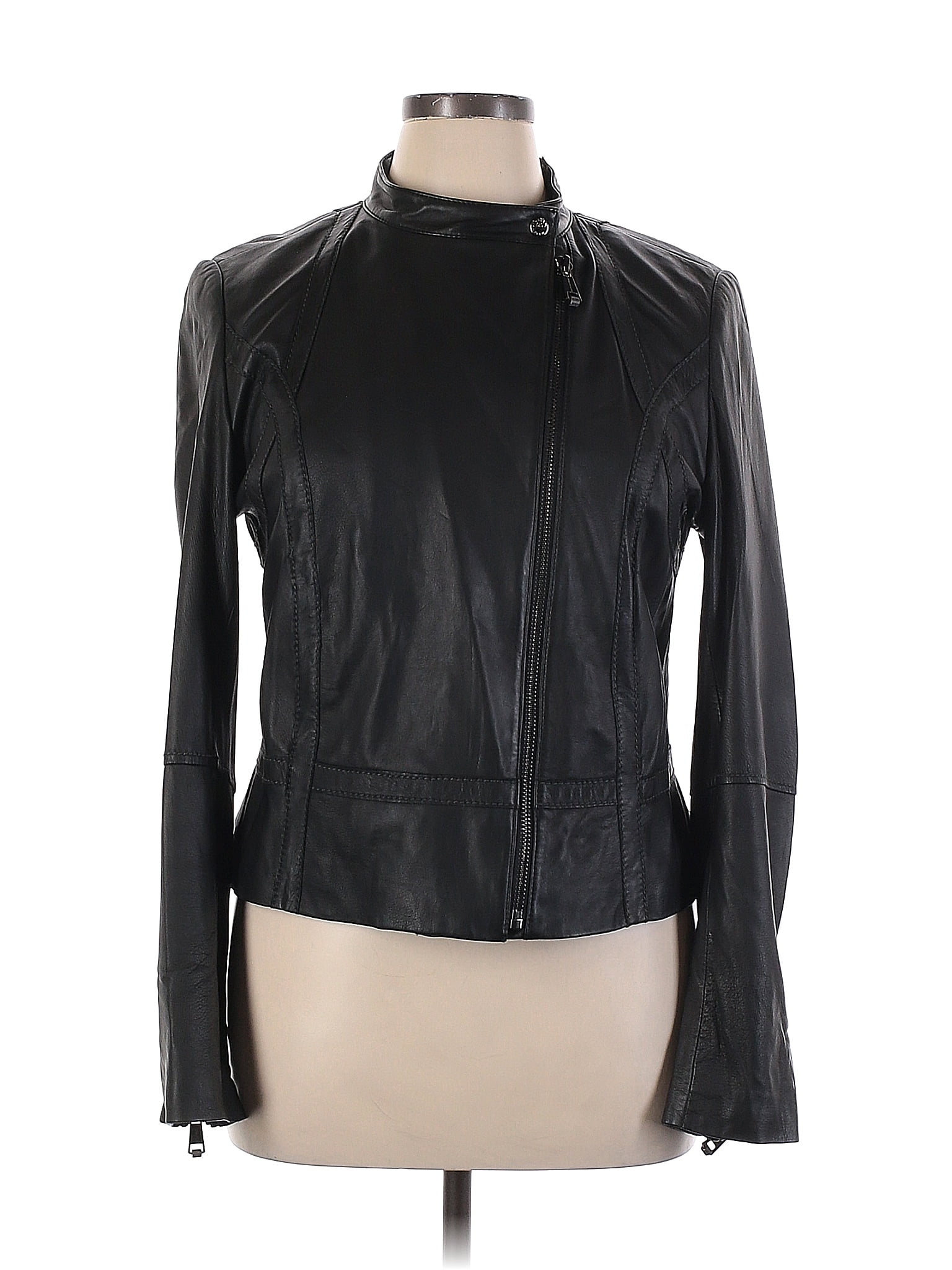 Andrew Marc 100% Leather Solid Black Leather Jacket Size XL - 71% off ...
