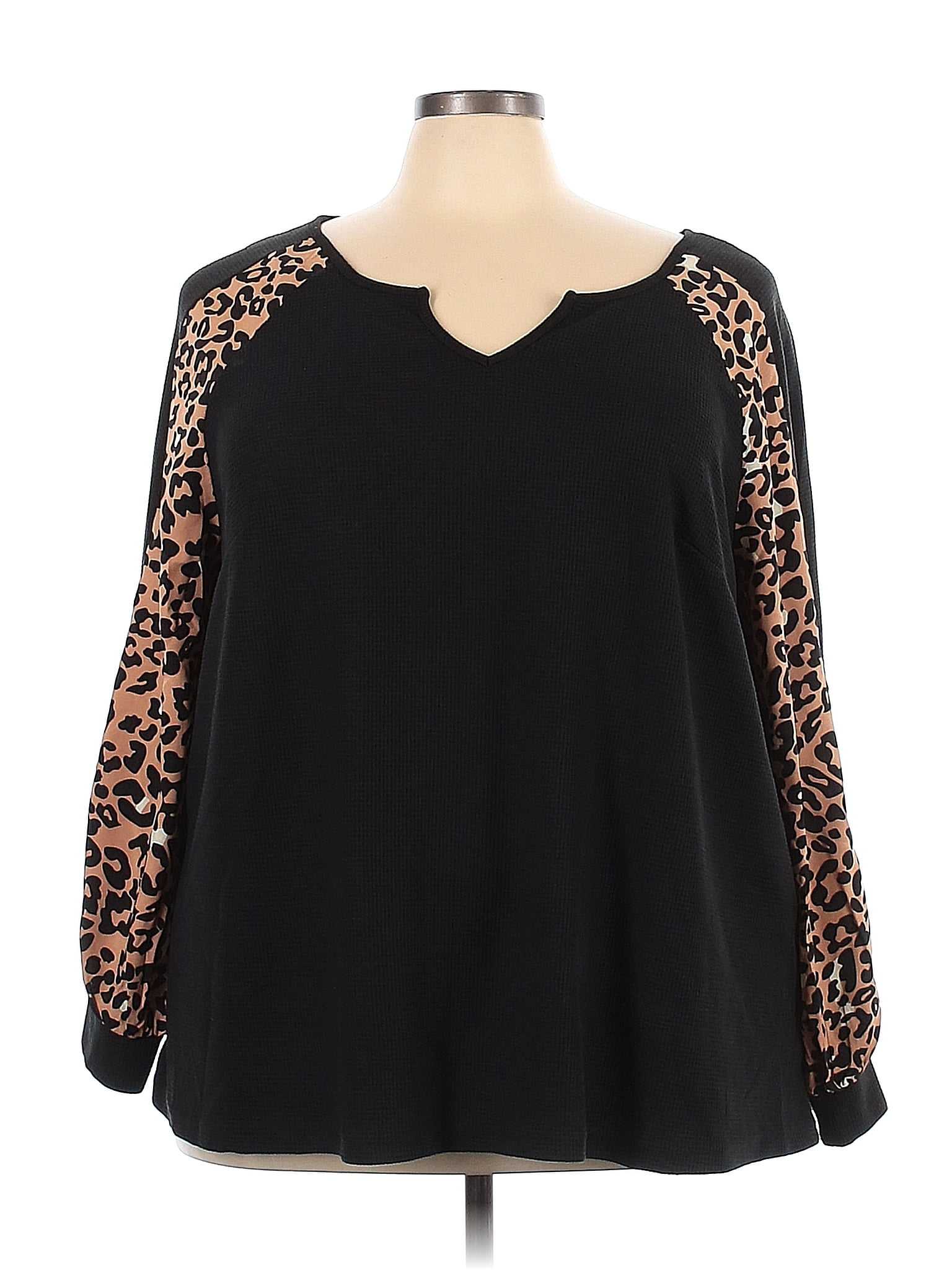 Shein 100% Polyester Black 3/4 Sleeve T-Shirt Size 4X (Plus) - 12% off ...