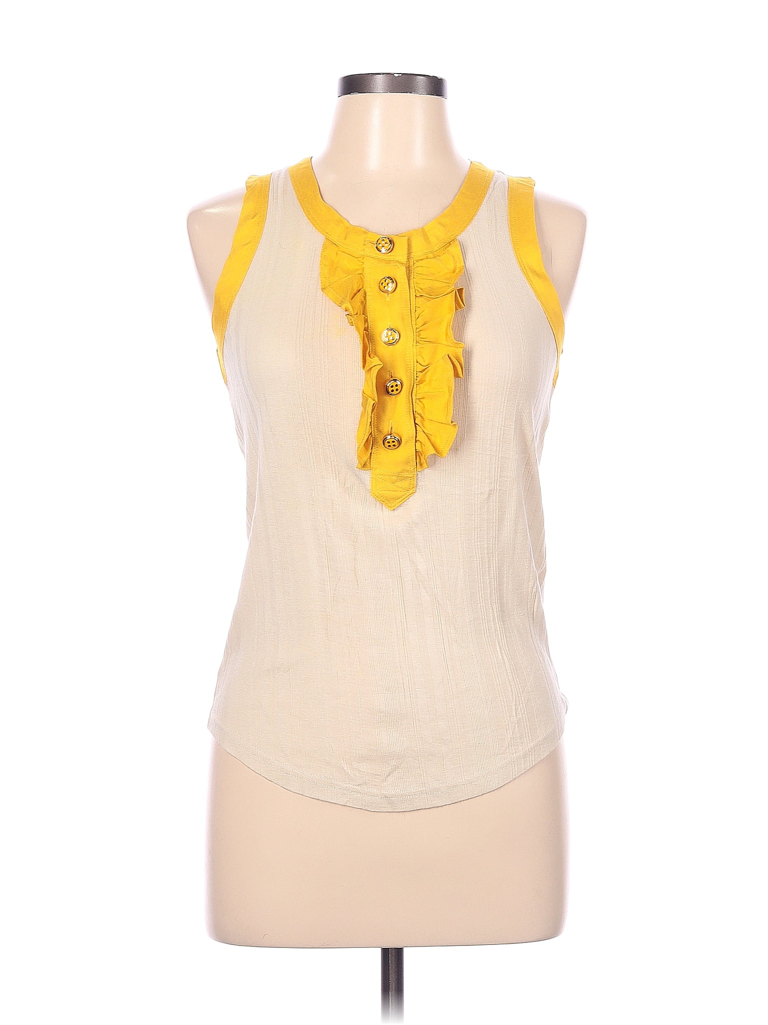 Marc by Marc Jacobs Yellow Sleeveless Blouse Size L - 79% off | ThredUp
