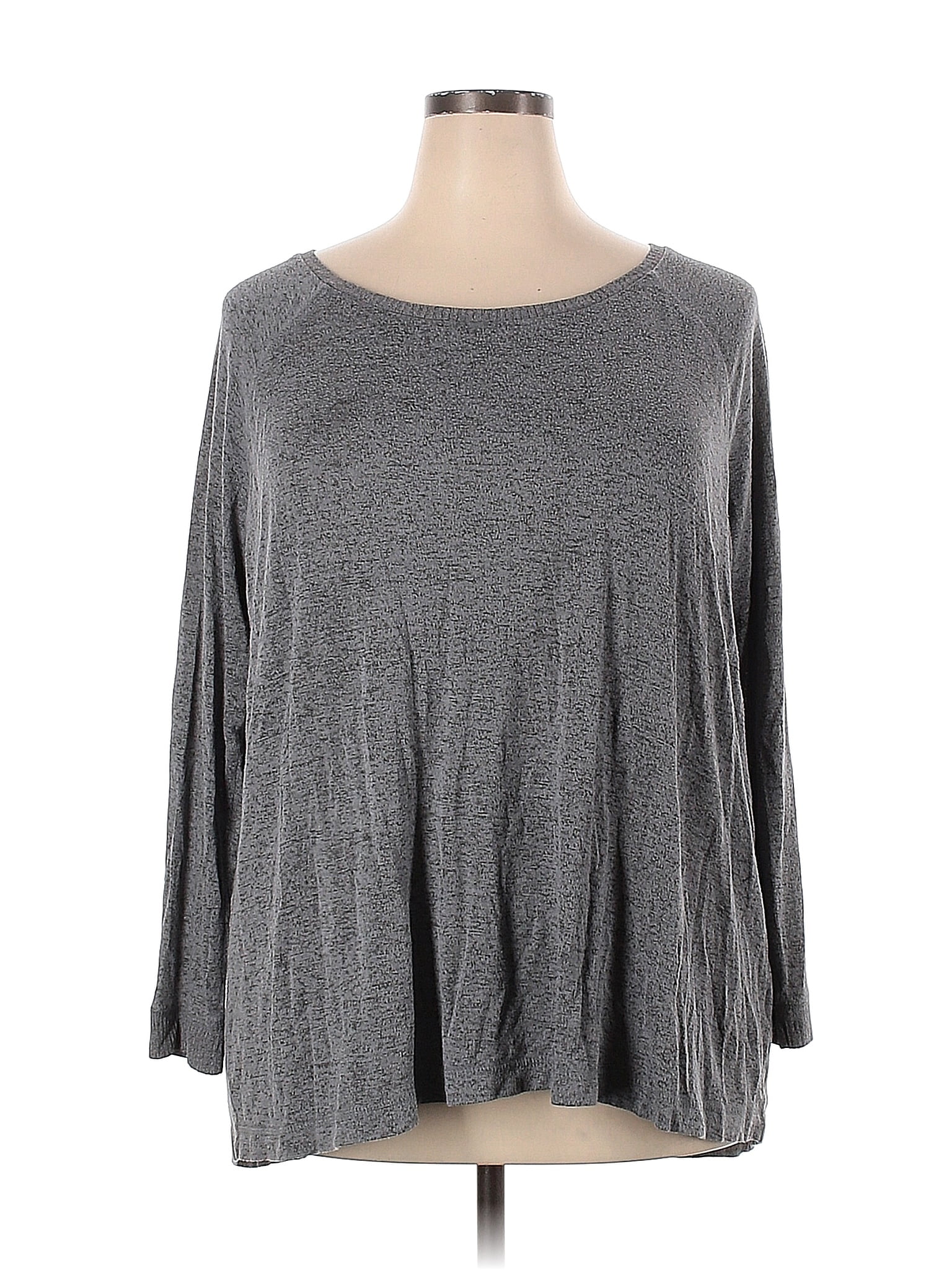 Any Body Gray Long Sleeve T Shirt Size 2x Plus 36 Off Thredup