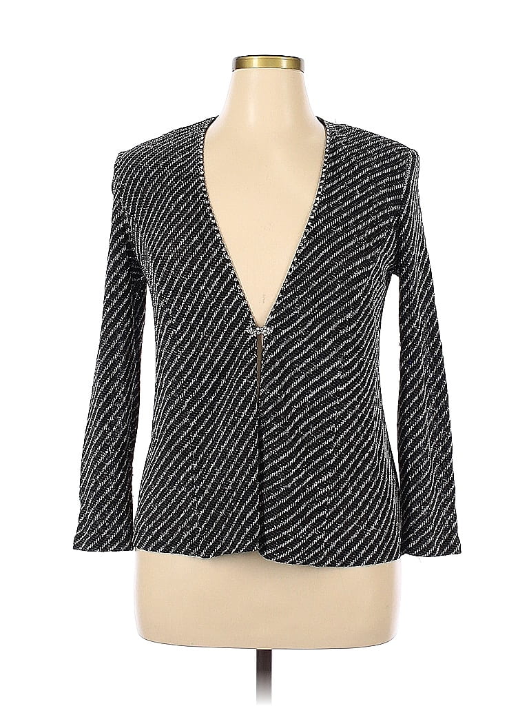 Patra Stripes Black Blazer Size 16 - 74% off | thredUP