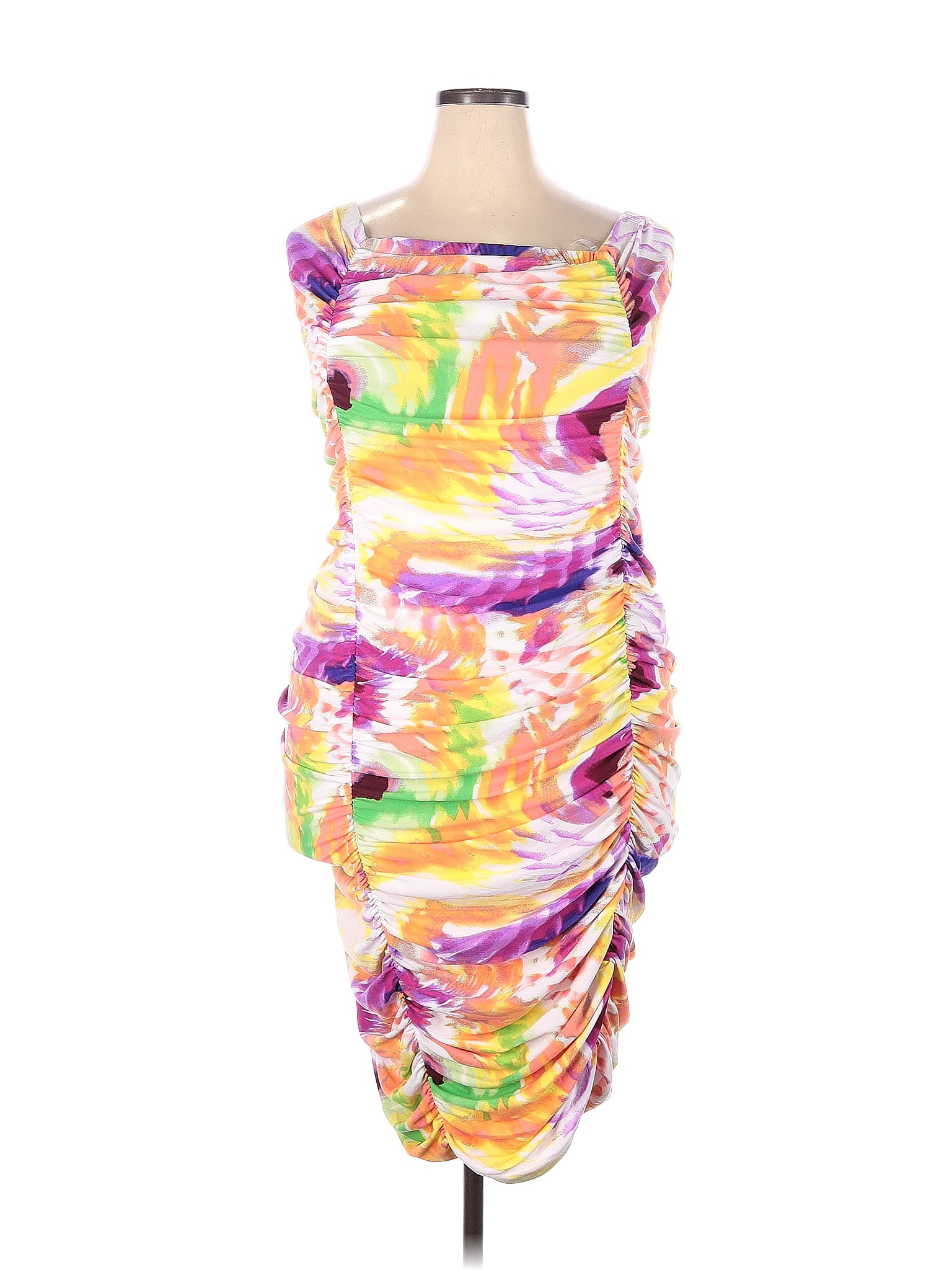 Rouge Multi Color Yellow Casual Dress Size 3X (Plus) - 58% off | thredUP