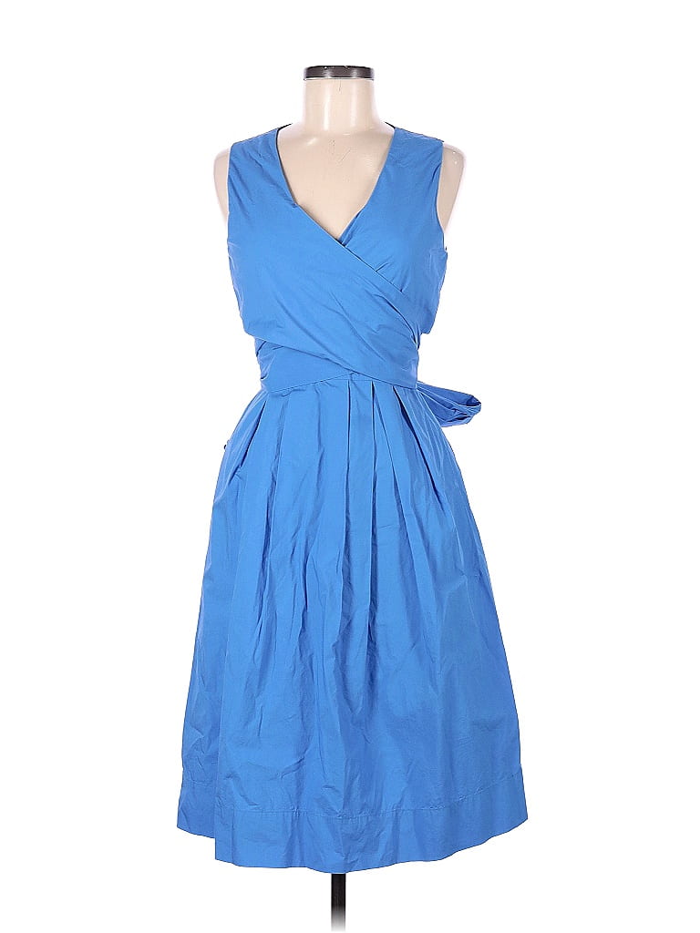 J Crew 100 Cotton Blue Casual Dress Size 6 74 Off Thredup