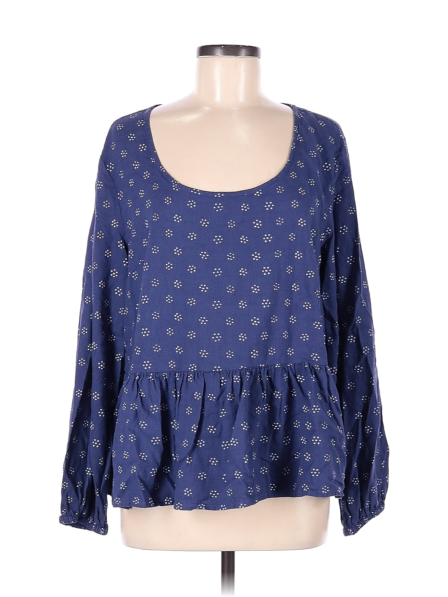 Candace Cameron Bure Blue Long Sleeve Blouse Size M - 64% off | thredUP
