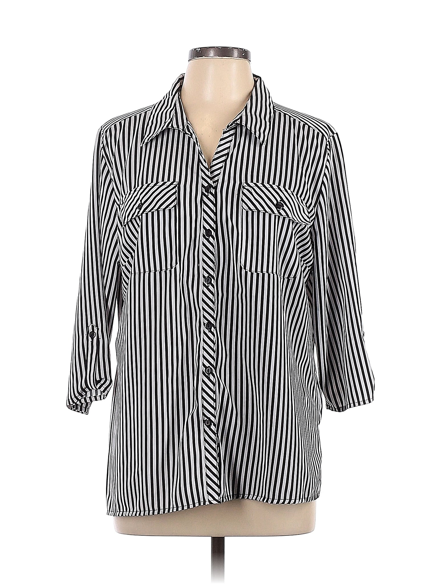 Serengeti Black 3 4 Sleeve Button Down Shirt Size Xl 73 Off Thredup