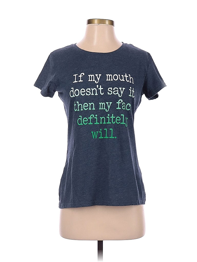 Instant Message Graphic Blue Teal Short Sleeve T-Shirt Size S - 44% off ...