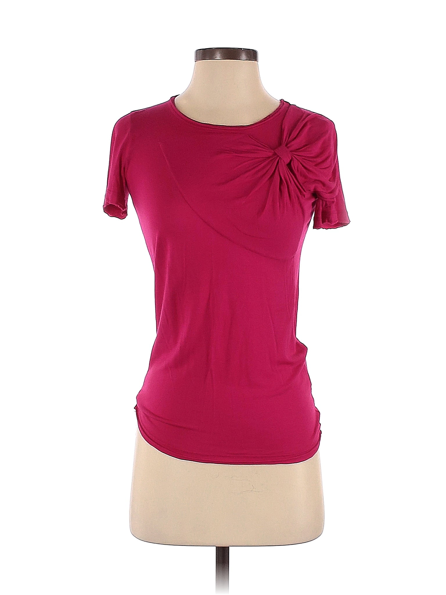 Red Valentino 100 Modal Pink Burgundy Short Sleeve Top Size Xs 73
