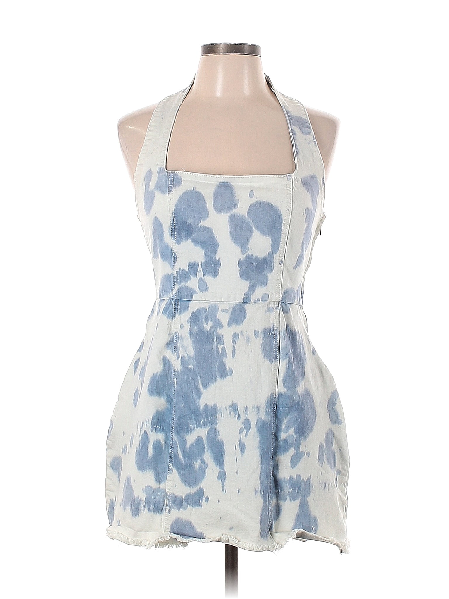 Show Me Your Mumu Floral Blue Denim Duncan Halter Dress Size L - 69% ...